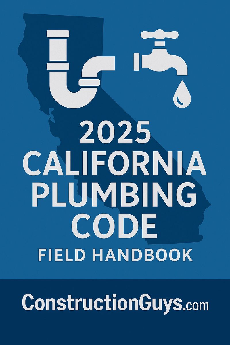 2025 California Plumbing Code Field Handbook
